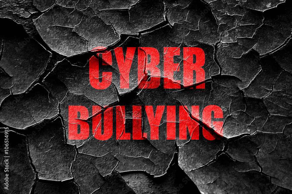 Grunge cracked Cyber bullying background Stock Illustration | Adobe Stock
