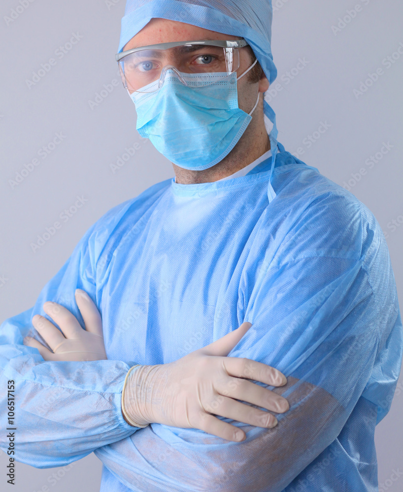 Surgeon in uniform close-up ready to step Stock Photo | Adobe Stock