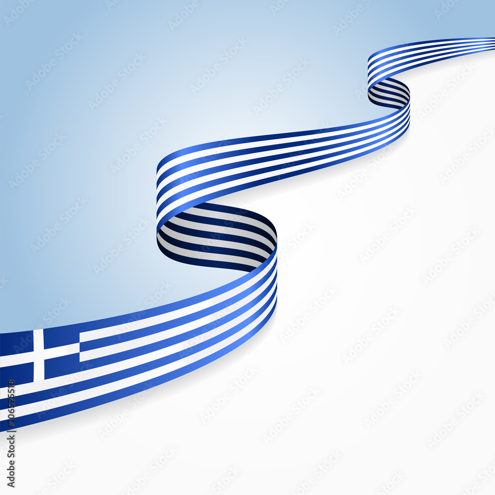 Greek flag background. Vector illustration. Stock Vector | Adobe Stock