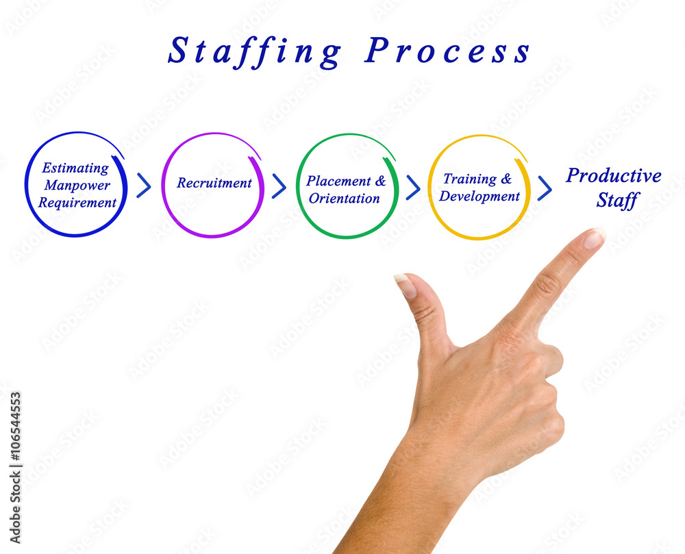 Diagram of staffing process Stock Photo | Adobe Stock