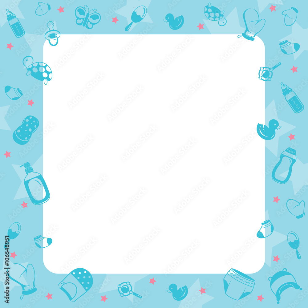 Baby Icons Objects Border, Baby, Accessories, Border, Frame Stock ...