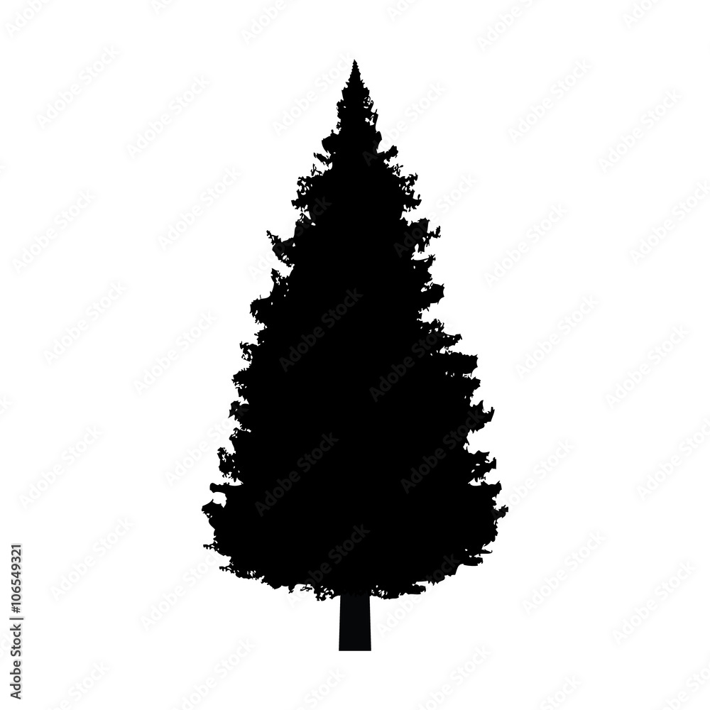 Evergreen conifer / pine tree flat icon for apps and websites Stock ...