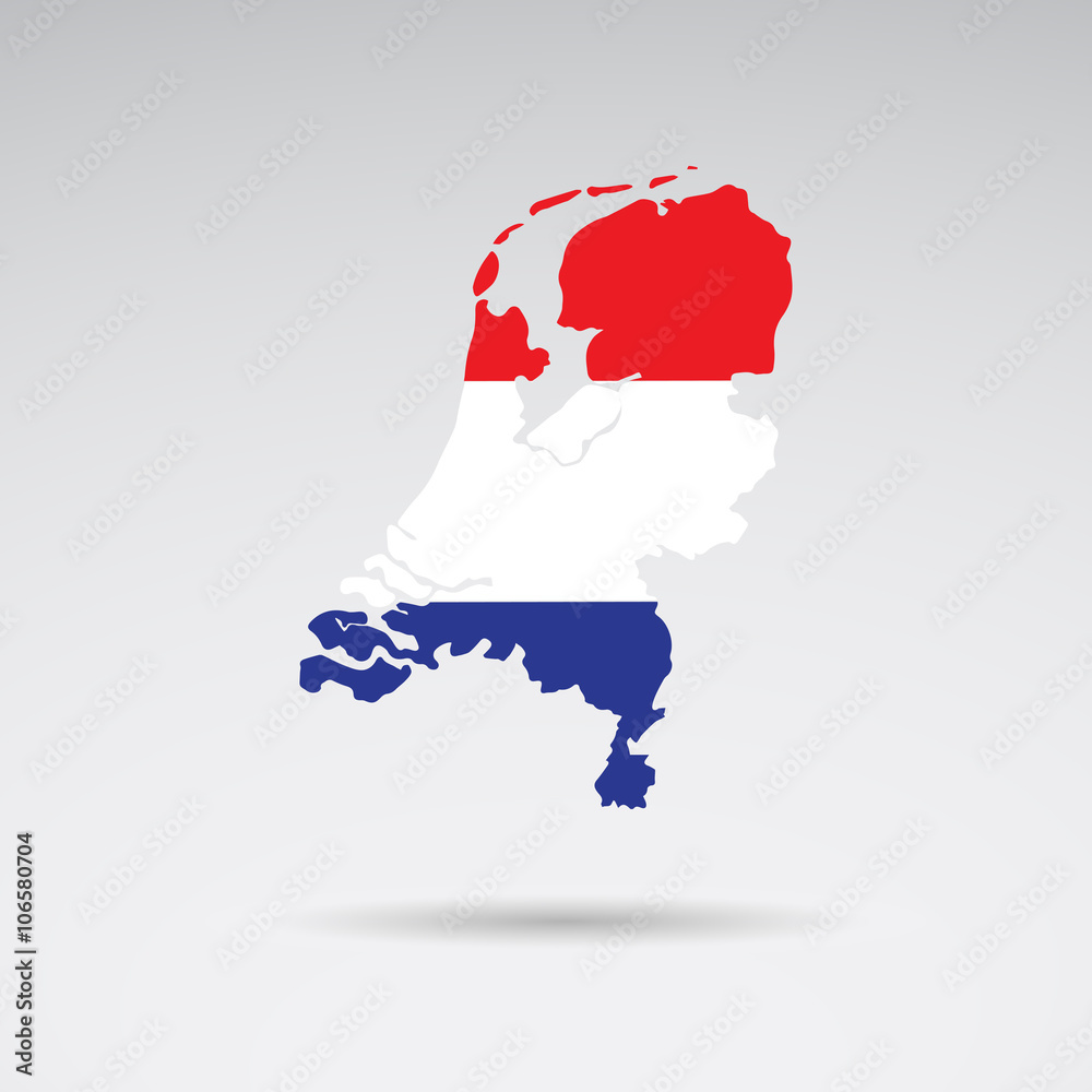 Colors and shape of Netherlands, Holland. Vector art. Stock Vector ...