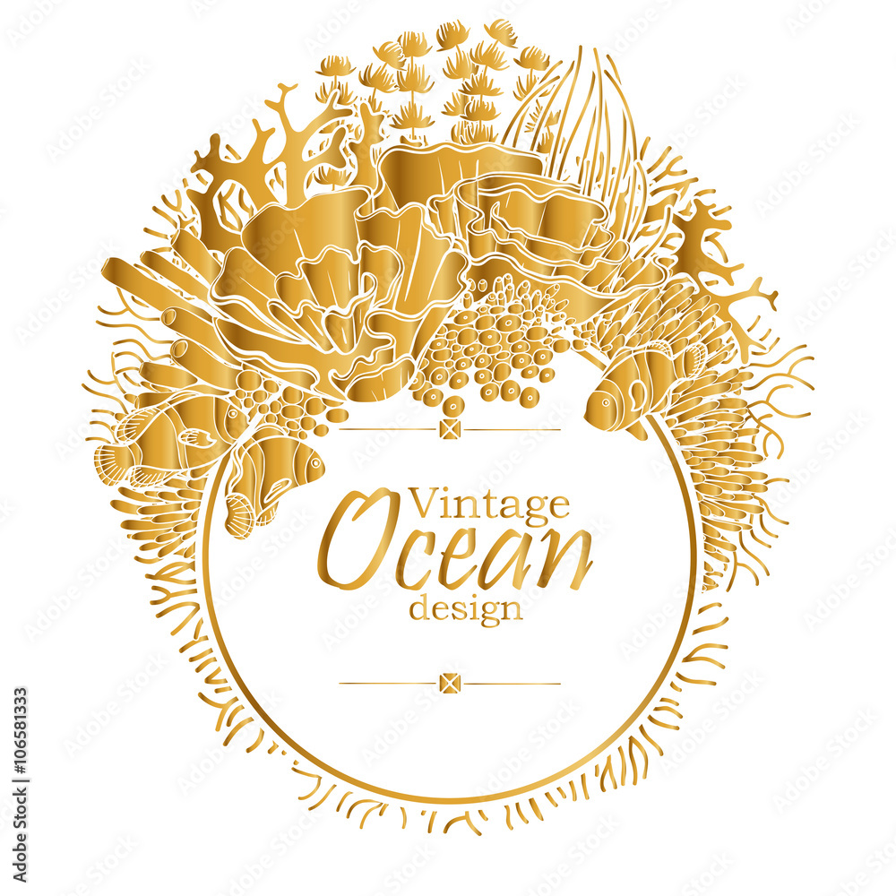 Ocean line art design Stock Vector | Adobe Stock