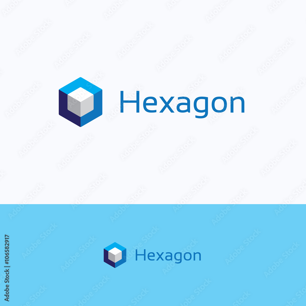 Hexagon logo Stock Vector | Adobe Stock