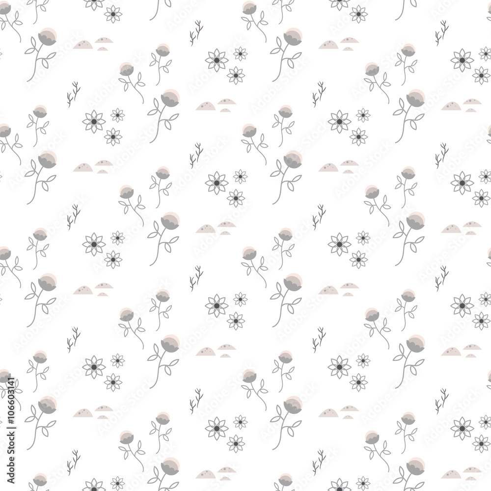 Light Grey Flower Background