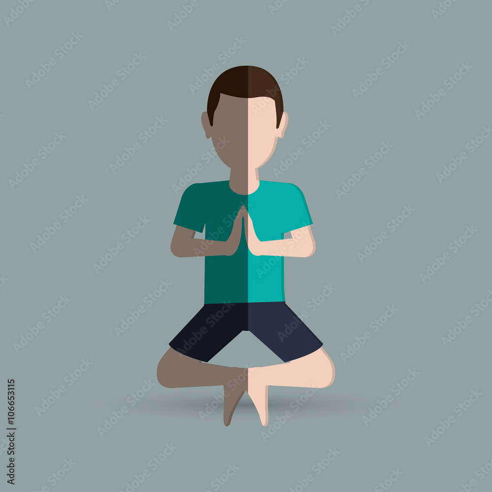 Yoga icon design Stock Vector | Adobe Stock