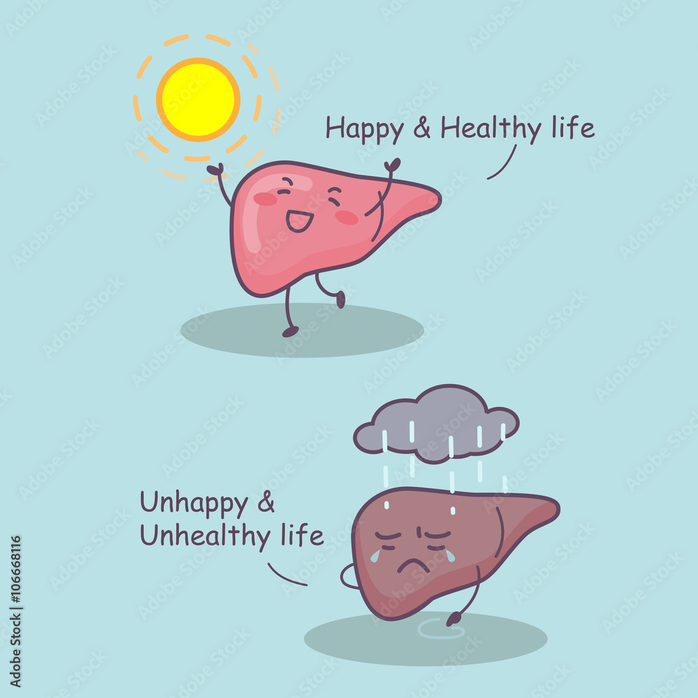 liver happy and healthy life Stock Vector | Adobe Stock