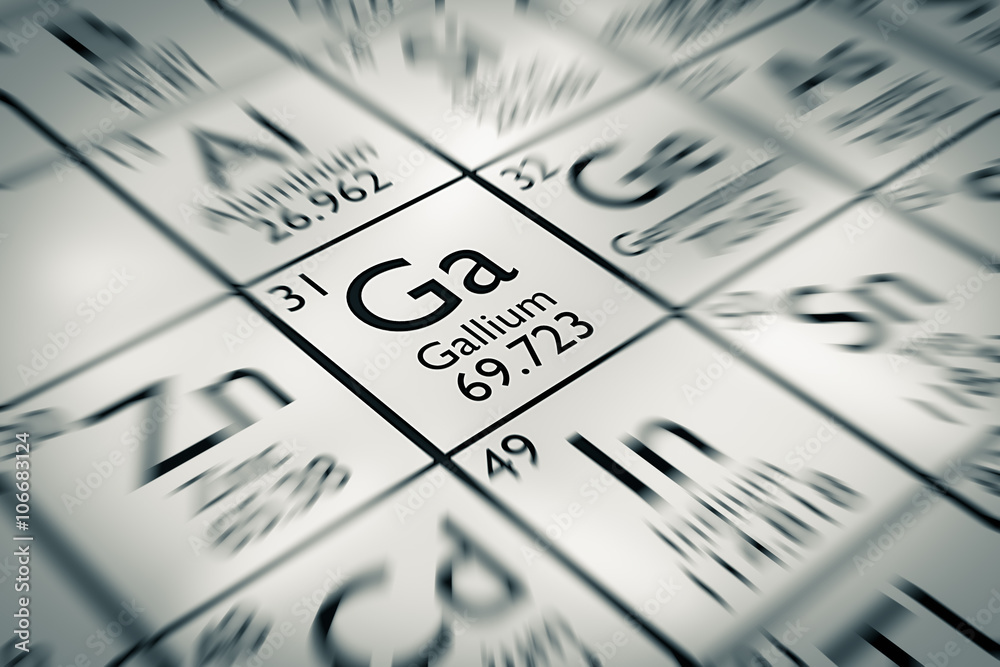 Poster Focus on Gallium Chemical Element from the Mendeleev periodic ...
