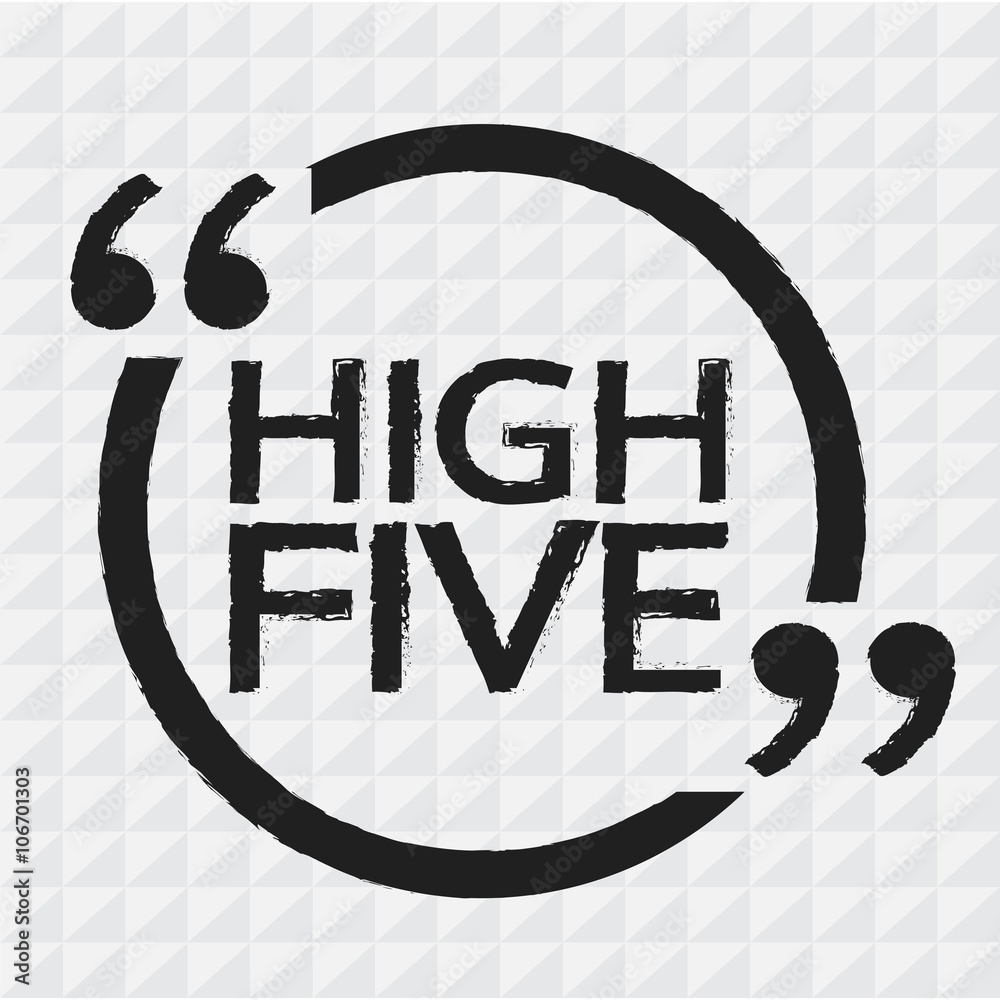 HIGH FIVE Illustration design Stock Vector | Adobe Stock