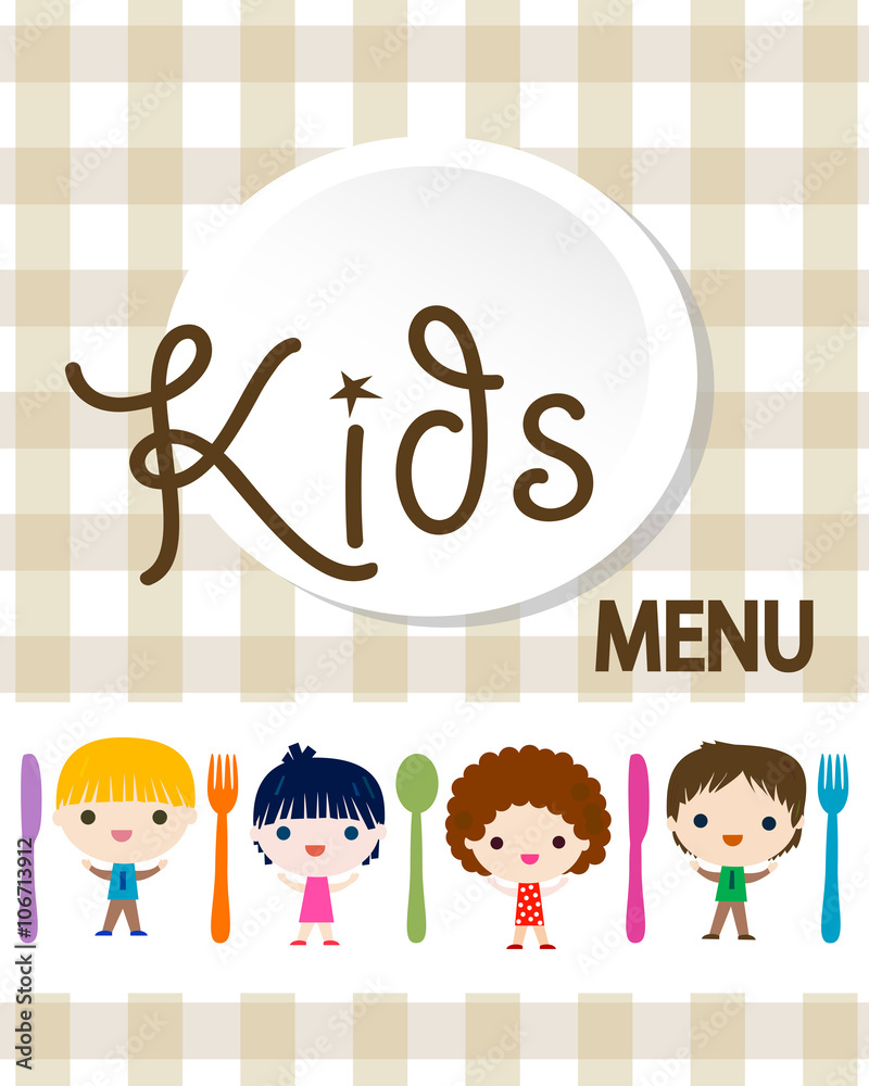 kids menu background Stock Vector | Adobe Stock
