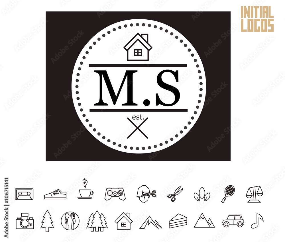 MS Initial Logo for your startup venture Stock Vector | Adobe Stock
