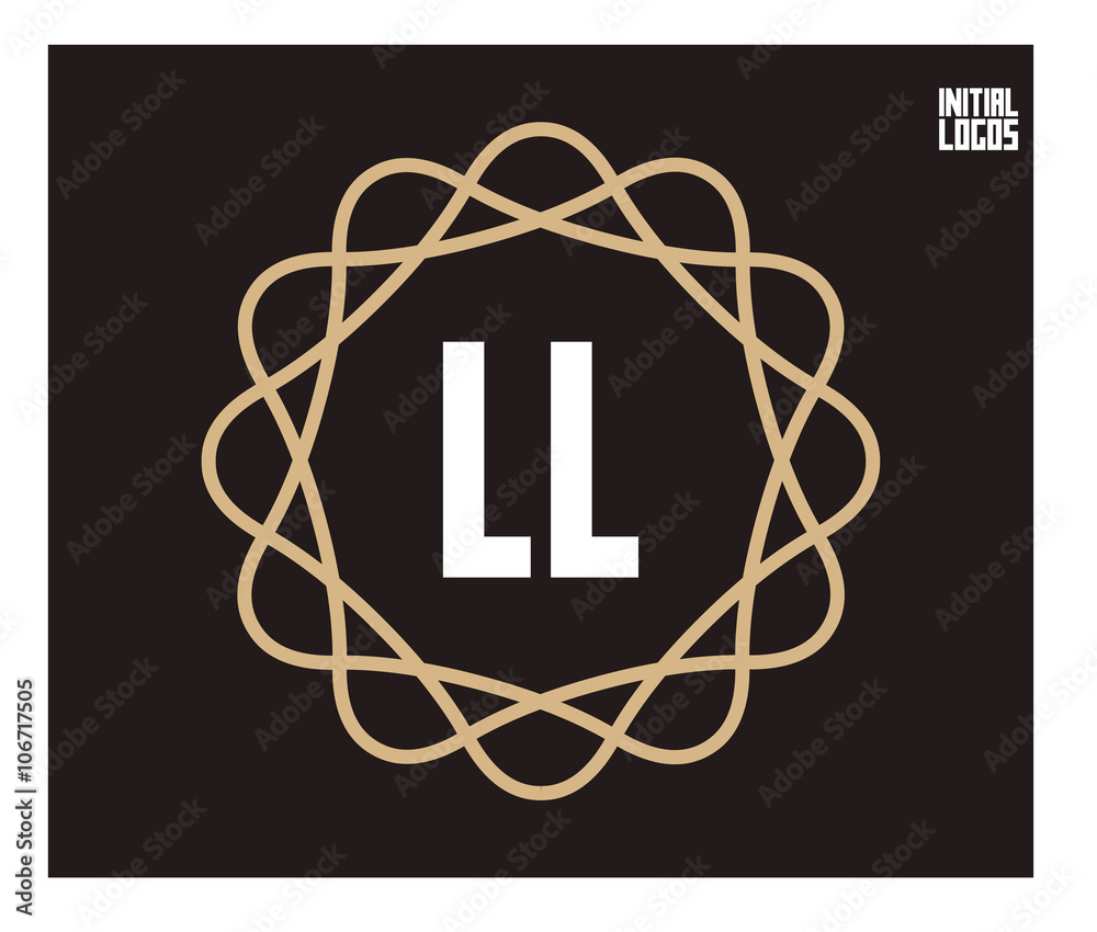 LL Initial Logo for your startup venture Stock Vector | Adobe Stock