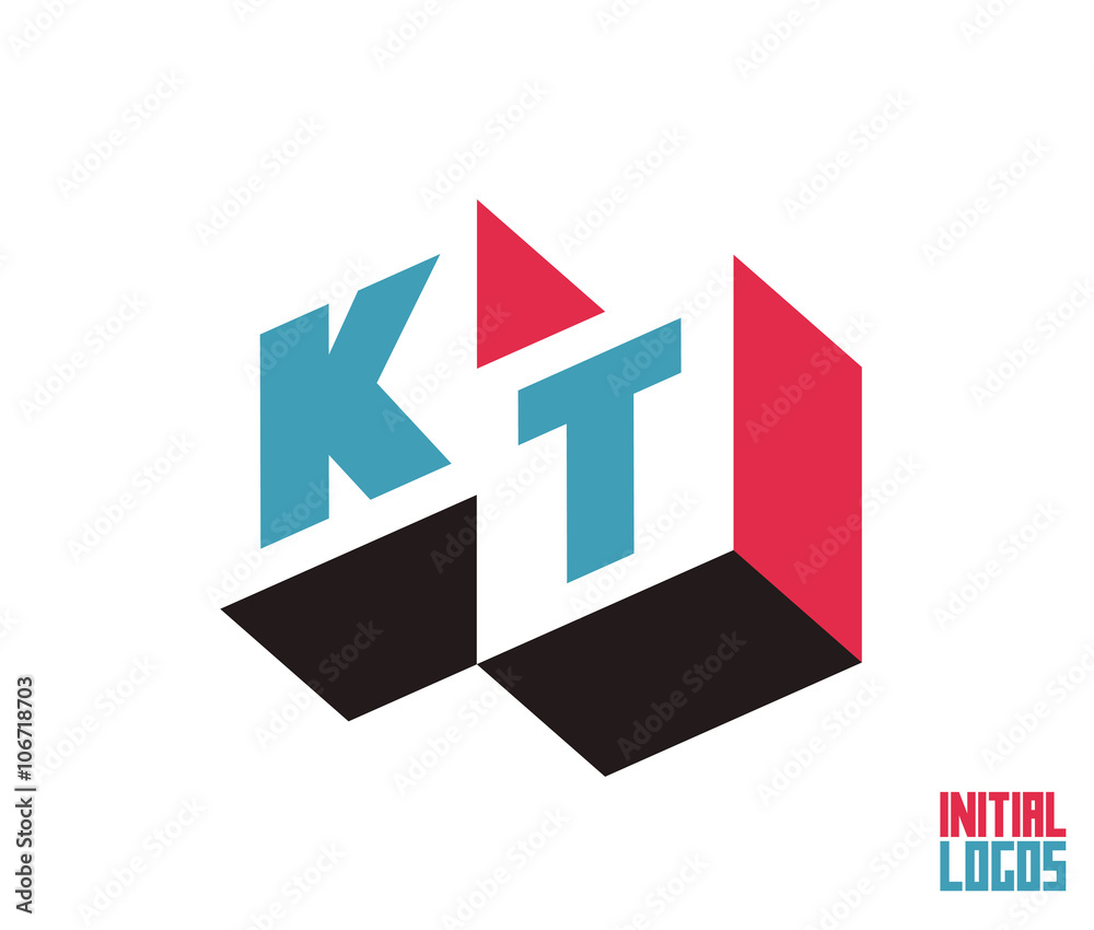 KT Initial Logo for your startup venture Stock Vector | Adobe Stock