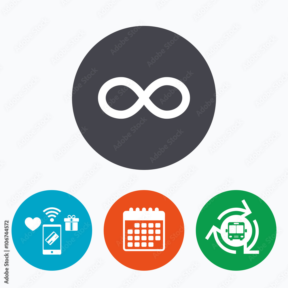 Repeat icon. Loop symbol. Infinity sign. Stock Vector | Adobe Stock