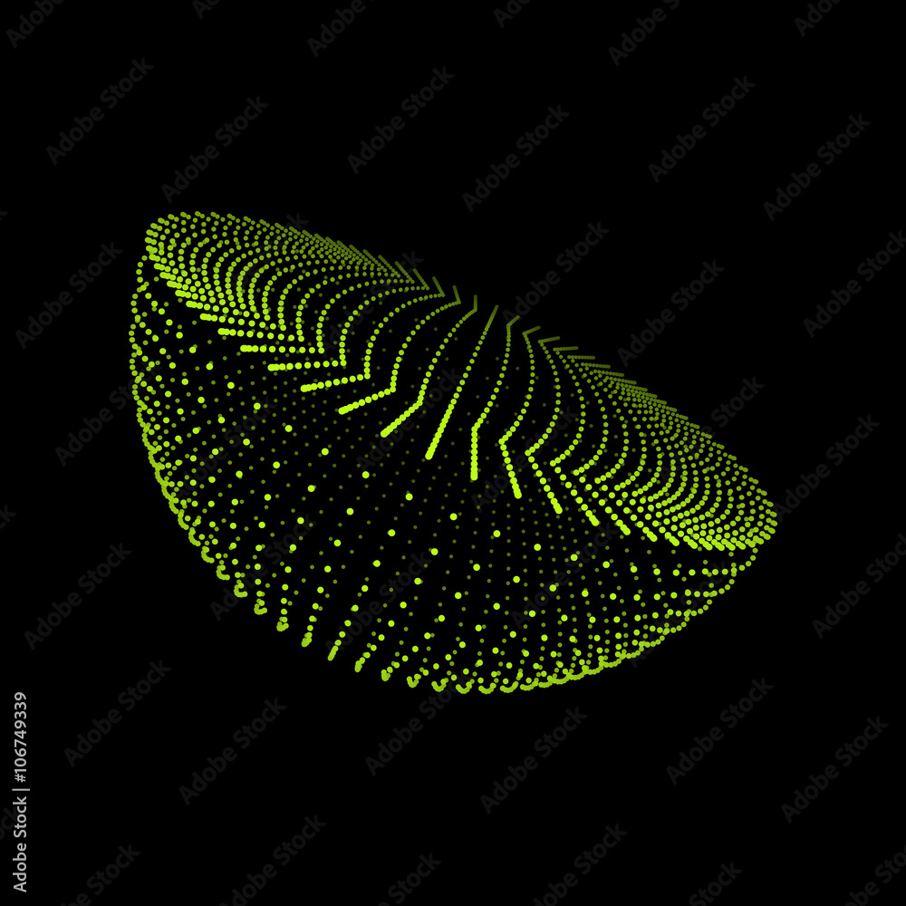 The Half-sphere Consisting of Points. Abstract Grid. Semi-sphere ...