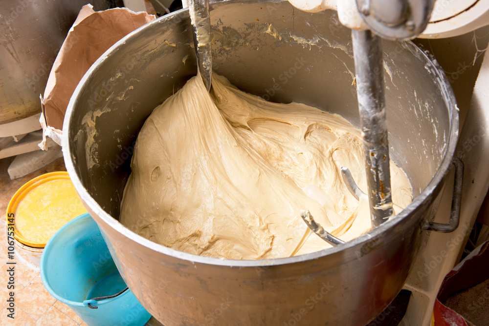 Industrial mixer and blender in a bakery Stock Photo | Adobe Stock