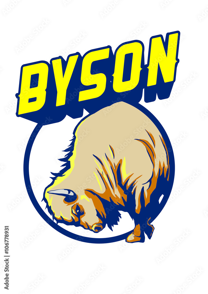 vector of bison mascot sports logo . Vector illustration Stock Vector ...