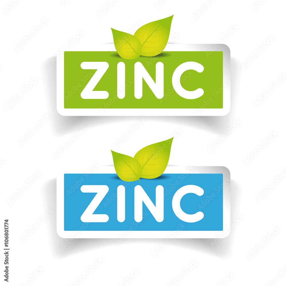 Zinc label vector set Stock Vector | Adobe Stock