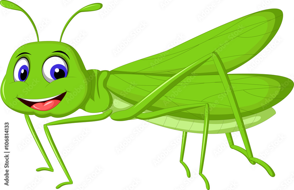 green locust cartoon Stock Vector | Adobe Stock