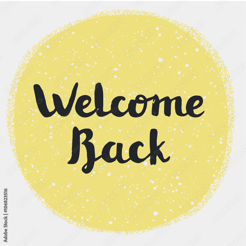 Welcome back decorative text Stock Vector | Adobe Stock