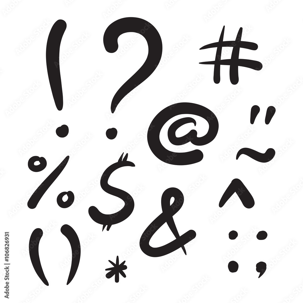 Computer Symbols Vector Hand Drawn Illustration Black Lines On Stock computer-symbols-vector-hand-drawn-illustration-black-lines-on-stock