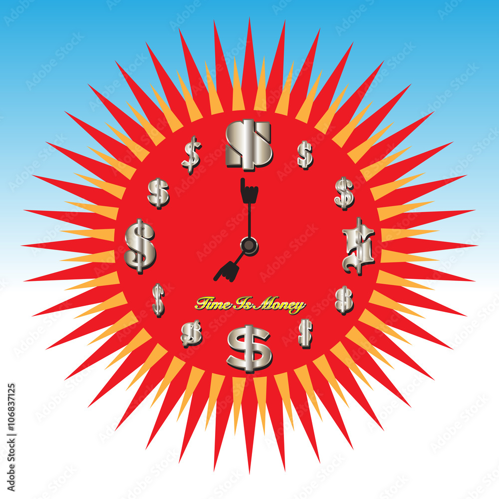 time money sun Stock Vector | Adobe Stock