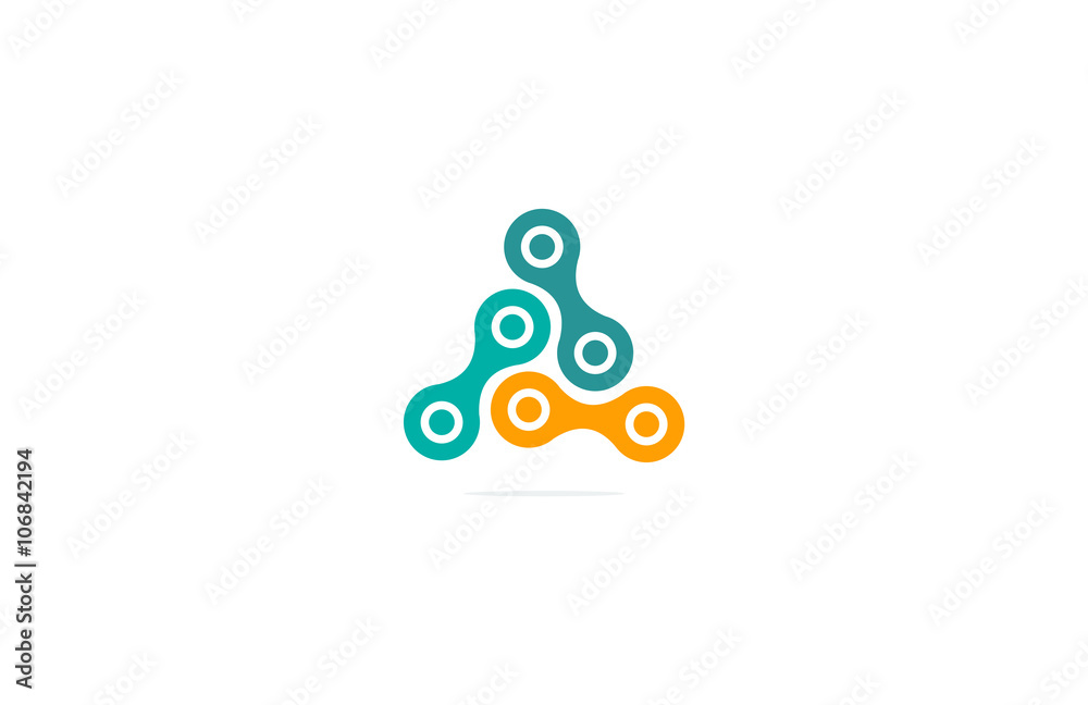 chain connection triangle logo Stock Vector | Adobe Stock
