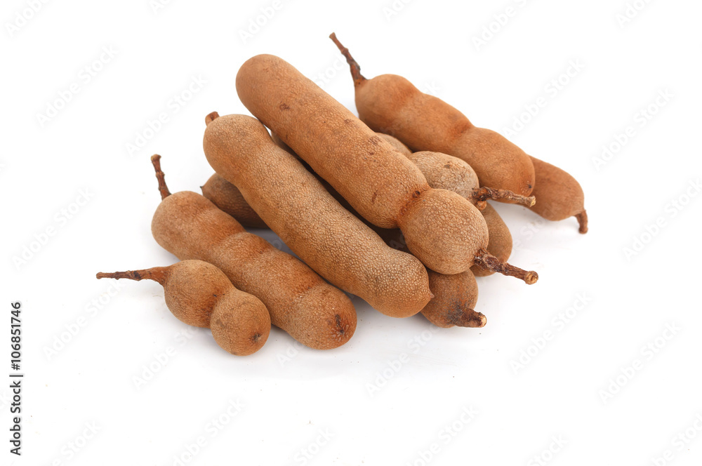 Tamarind isolated on white background. Sweet tamarind Stock Photo ...