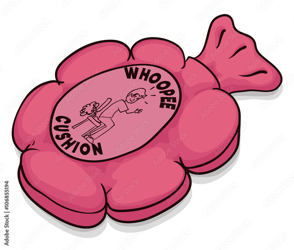 Funny Whoopee Cushion in Cartoon Style Isolated, Vector Illustration ...