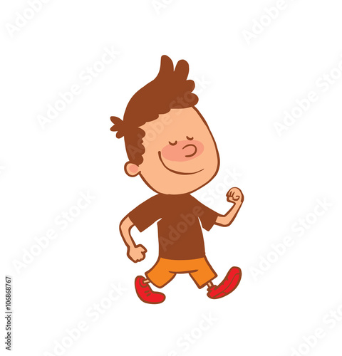 Kid Walk Away Clip Art