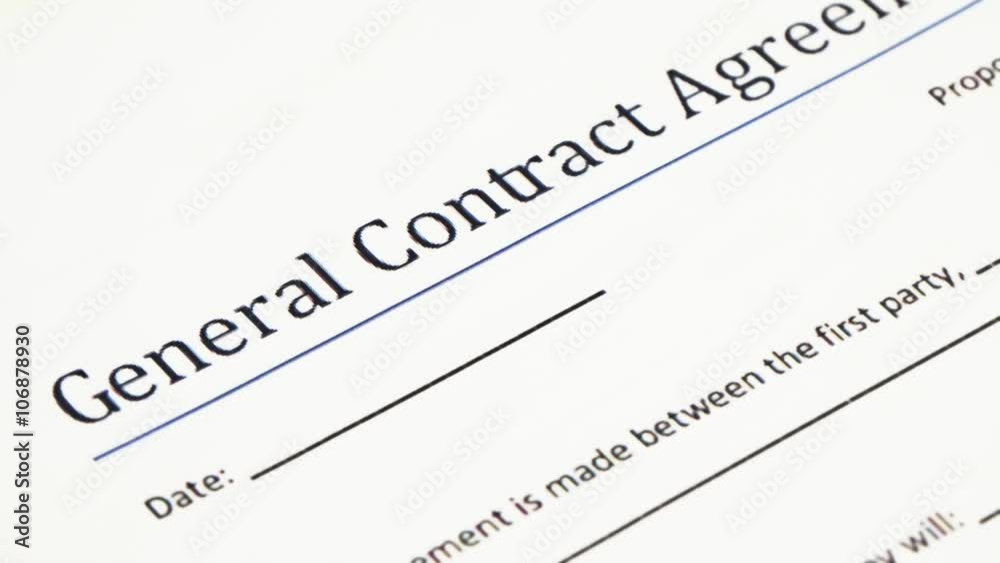 General Contract Agreement Form. A contract is a voluntary arrangement ...