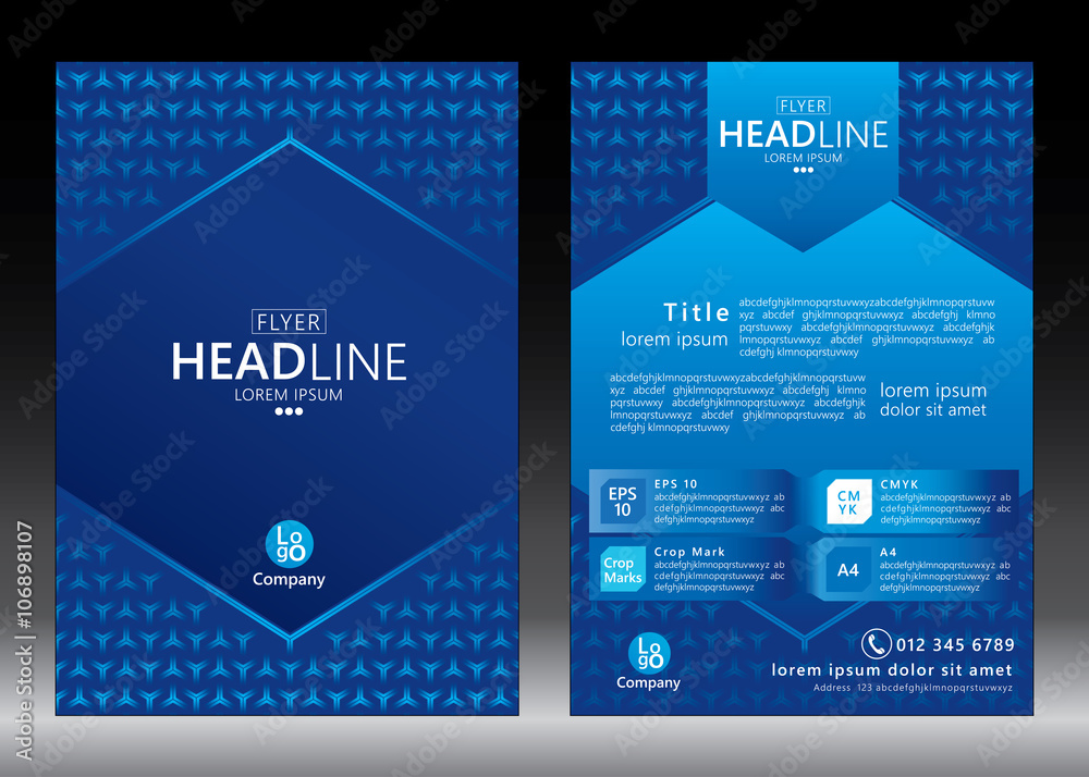 Brochure template design. Geometric pattern square. Vector illustration ...