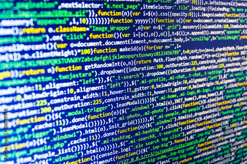 Programming Code Abstract Screen Of Software Developer Computer Script 9606