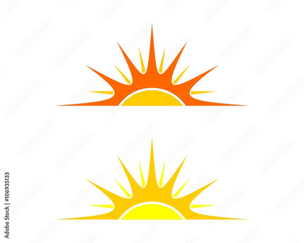 Sunshine Logo Template 3 Stock Vector | Adobe Stock