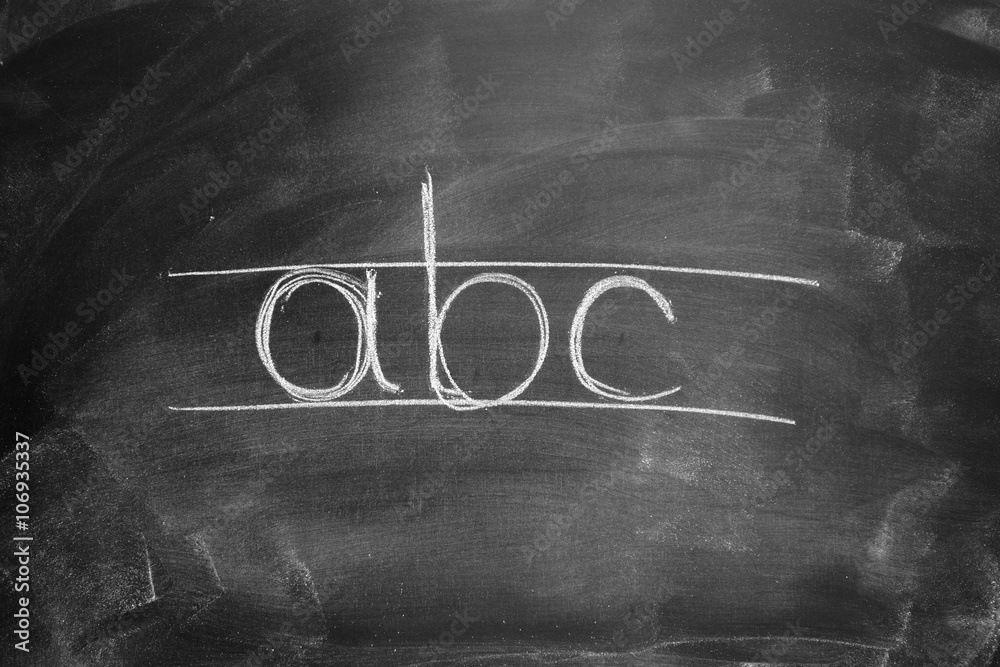 abc Alphabet Tafelzeichnung Stock Photo | Adobe Stock