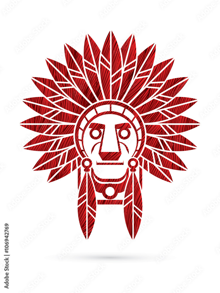 Indian Chief Head Vector
