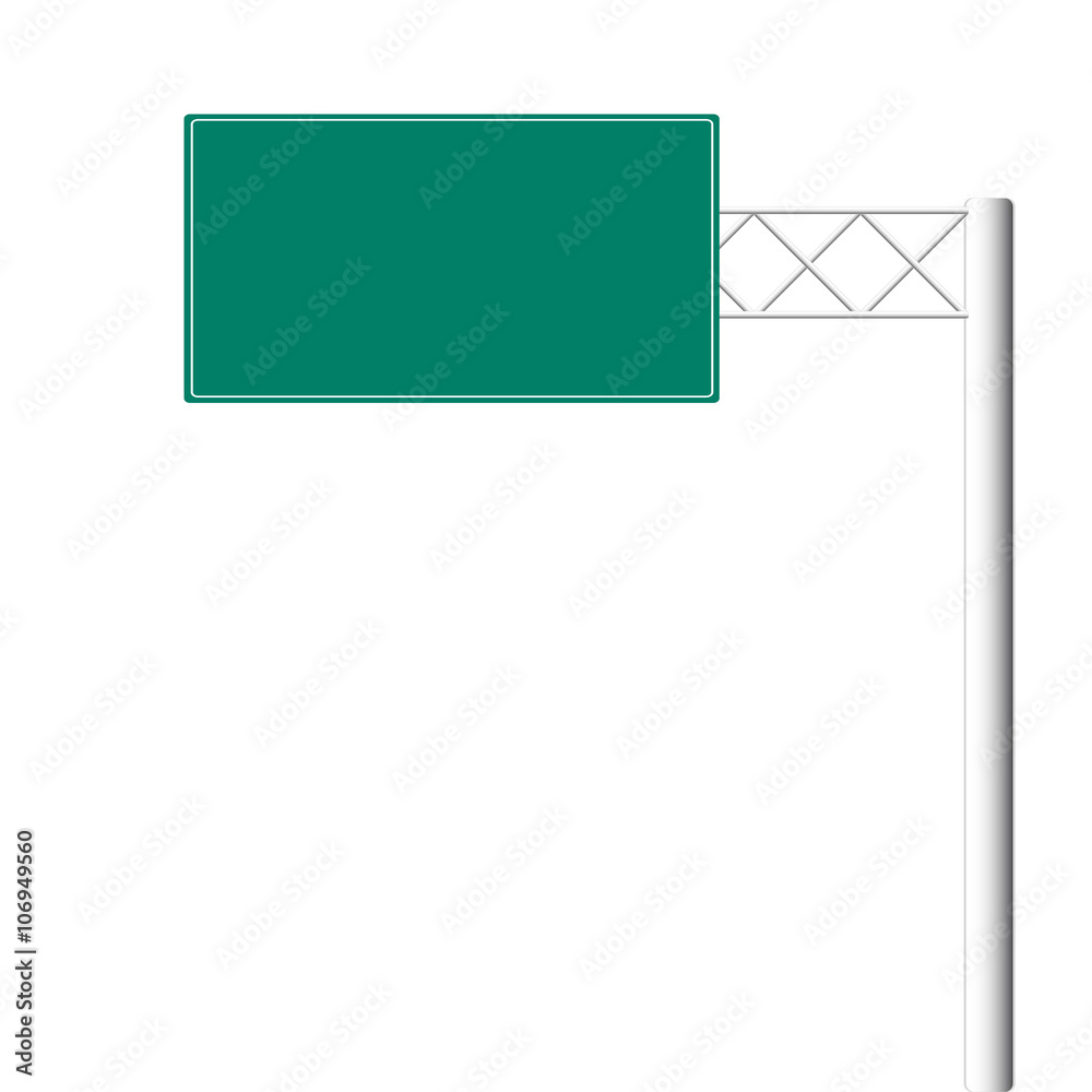 Blank highway road signs. Stock Vector | Adobe Stock