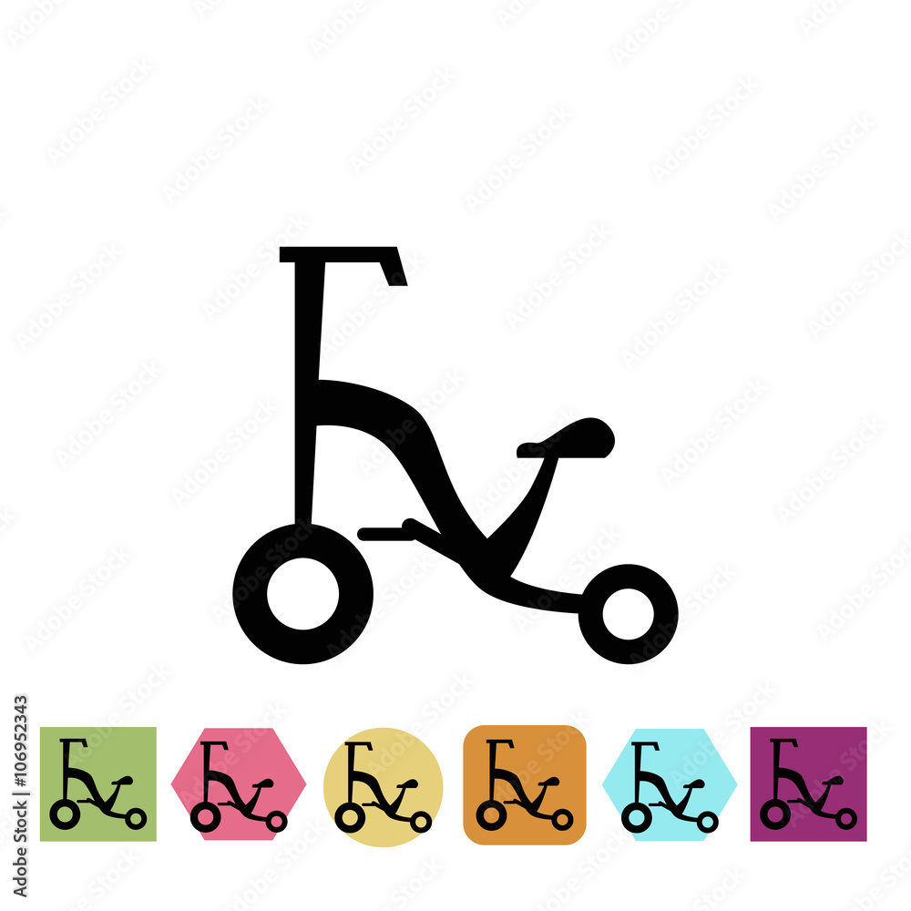 Child bike icon Stock Vector | Adobe Stock