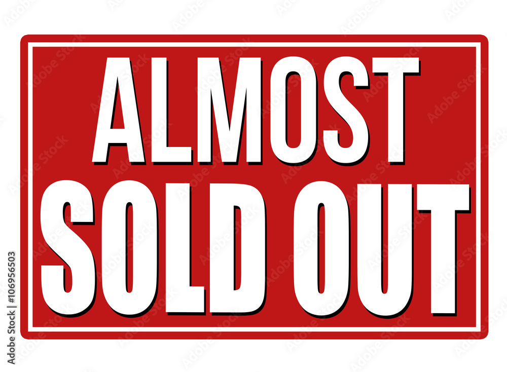 Almost sold out design template vector de Stock | Adobe Stock