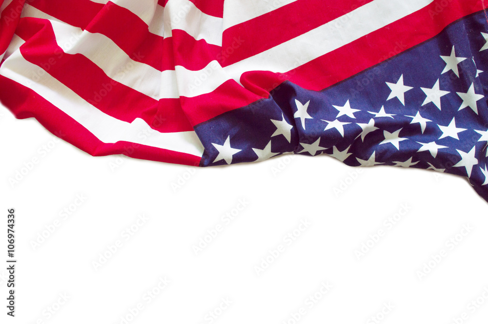 American flag border isolated Stock Photo | Adobe Stock
