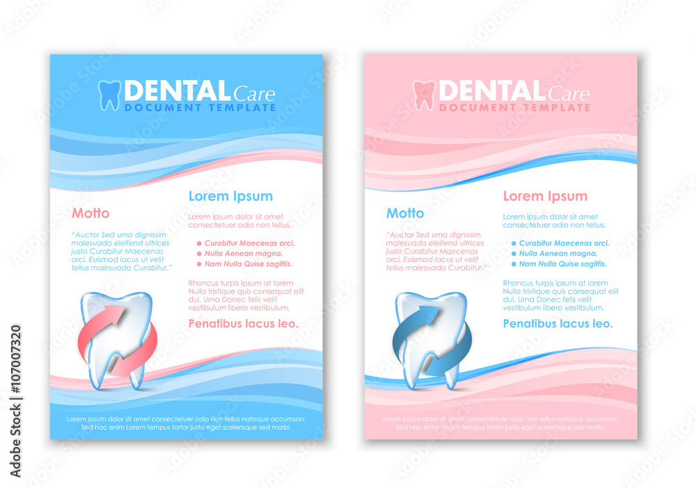 Dental document templates Stock Vector | Adobe Stock