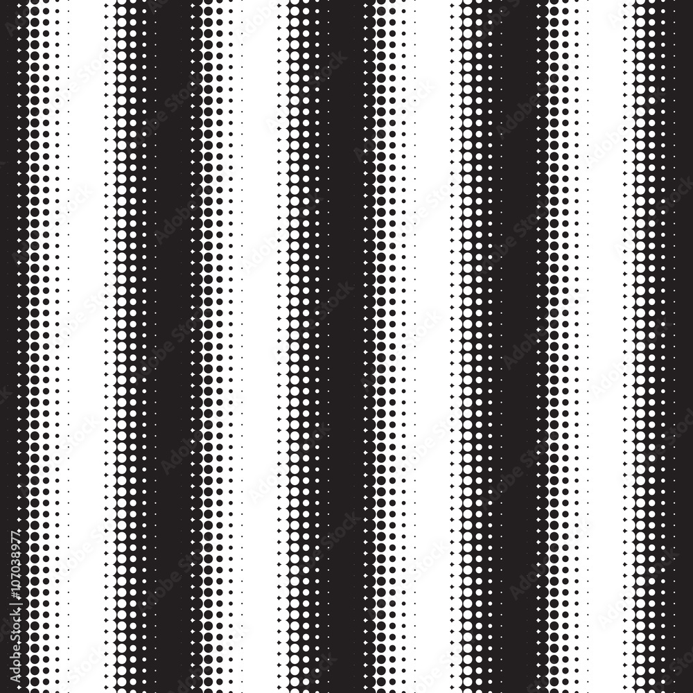 Seamless Black and White Halftone Pattern Stripe Background Wallpaper ...