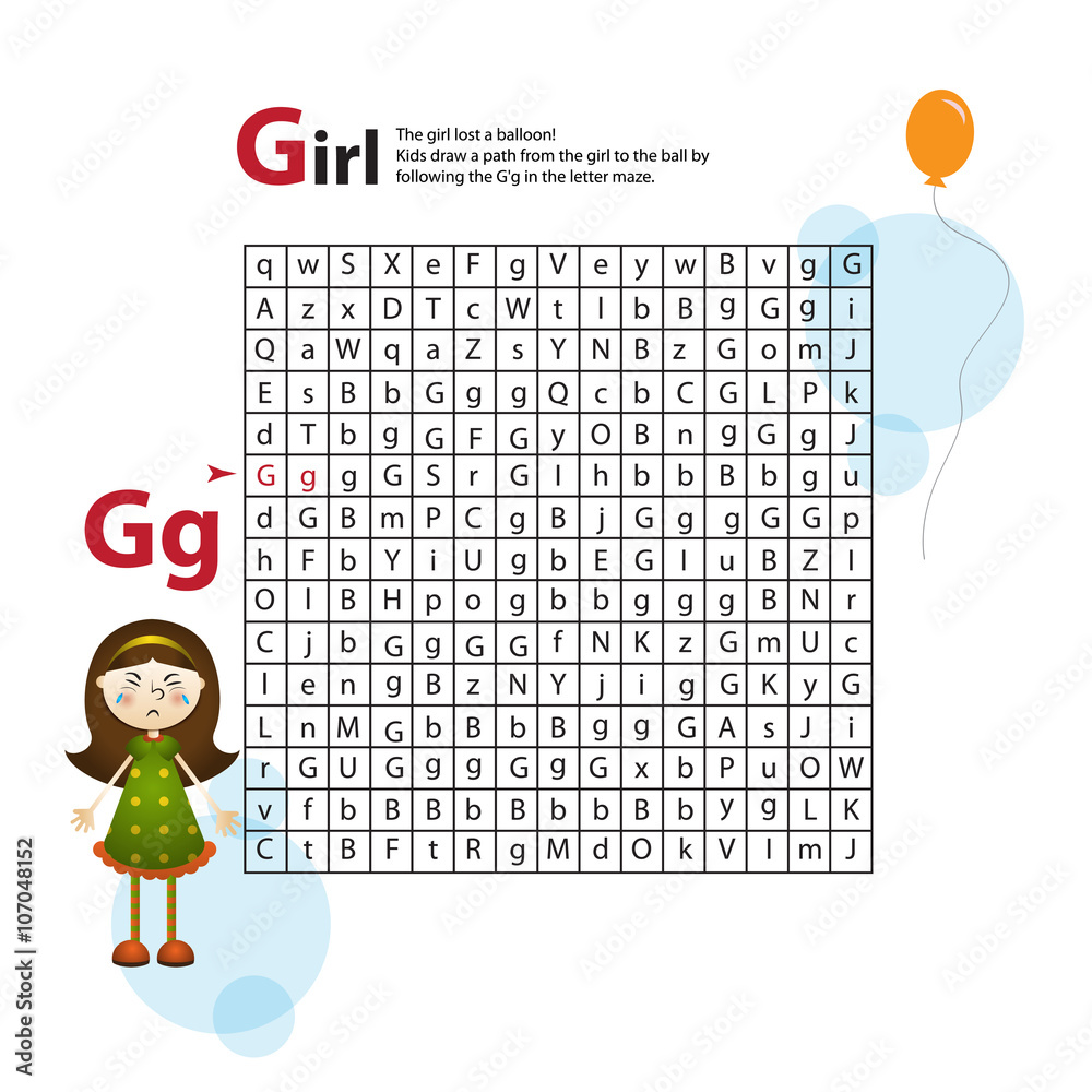 Letter Maze G. This worksheet helps kids recognize and name capital and ...