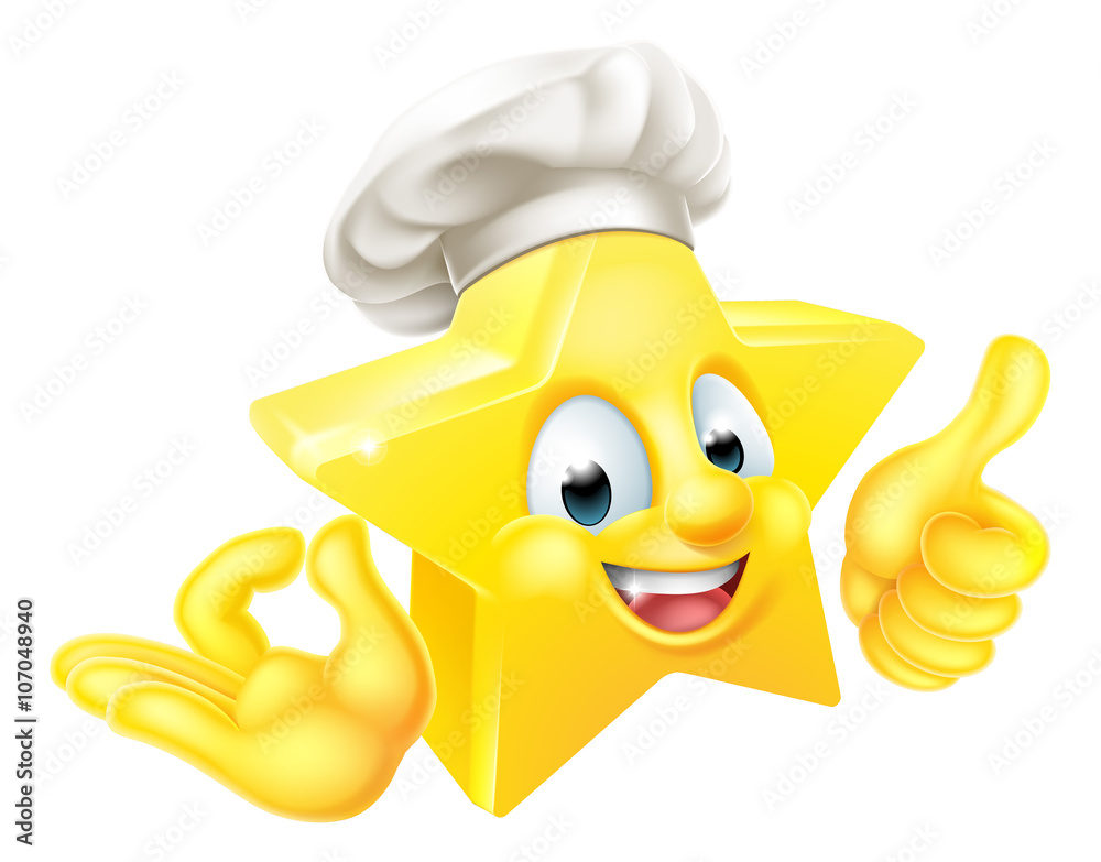 Star Chef Mascot Stock Vector | Adobe Stock