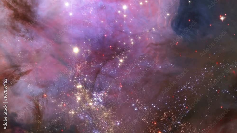 Space 2032: Flying through star fields in deep space (Loop). Stock ...