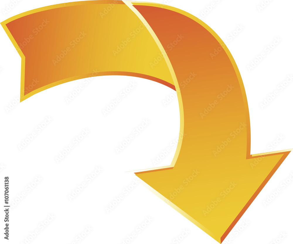 vector image of a arrow sign showing a downfall. Stock Vector | Adobe Stock