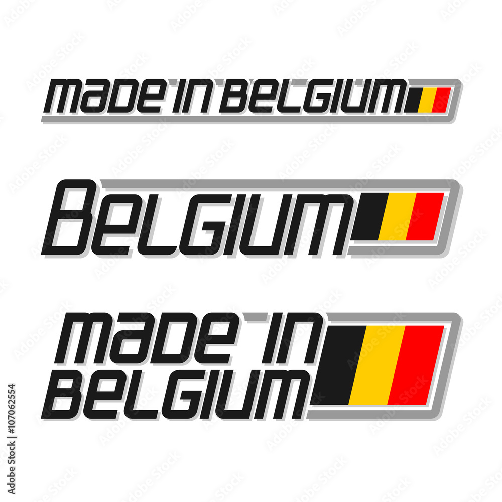 Vector illustration of the logo for "made in Belgium", consisting of ...
