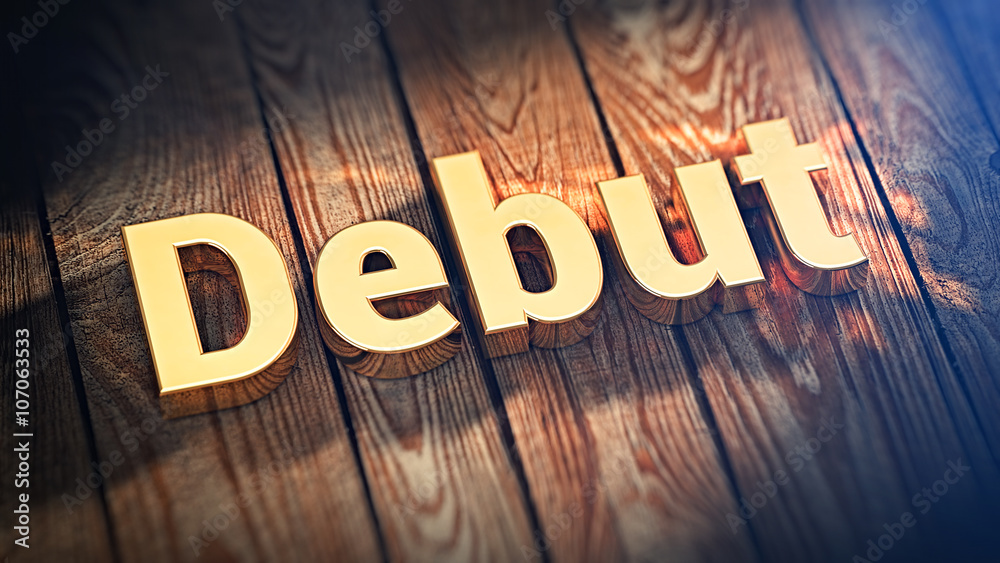 Word Debut on wood planks Stock Illustration | Adobe Stock