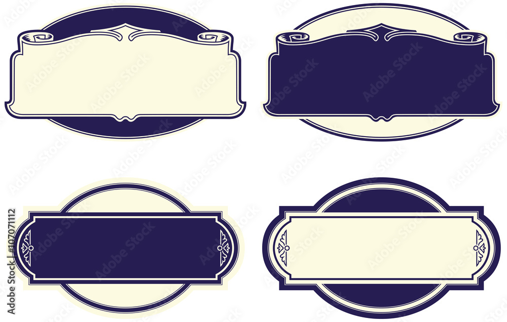 Vintage Blank Label Design